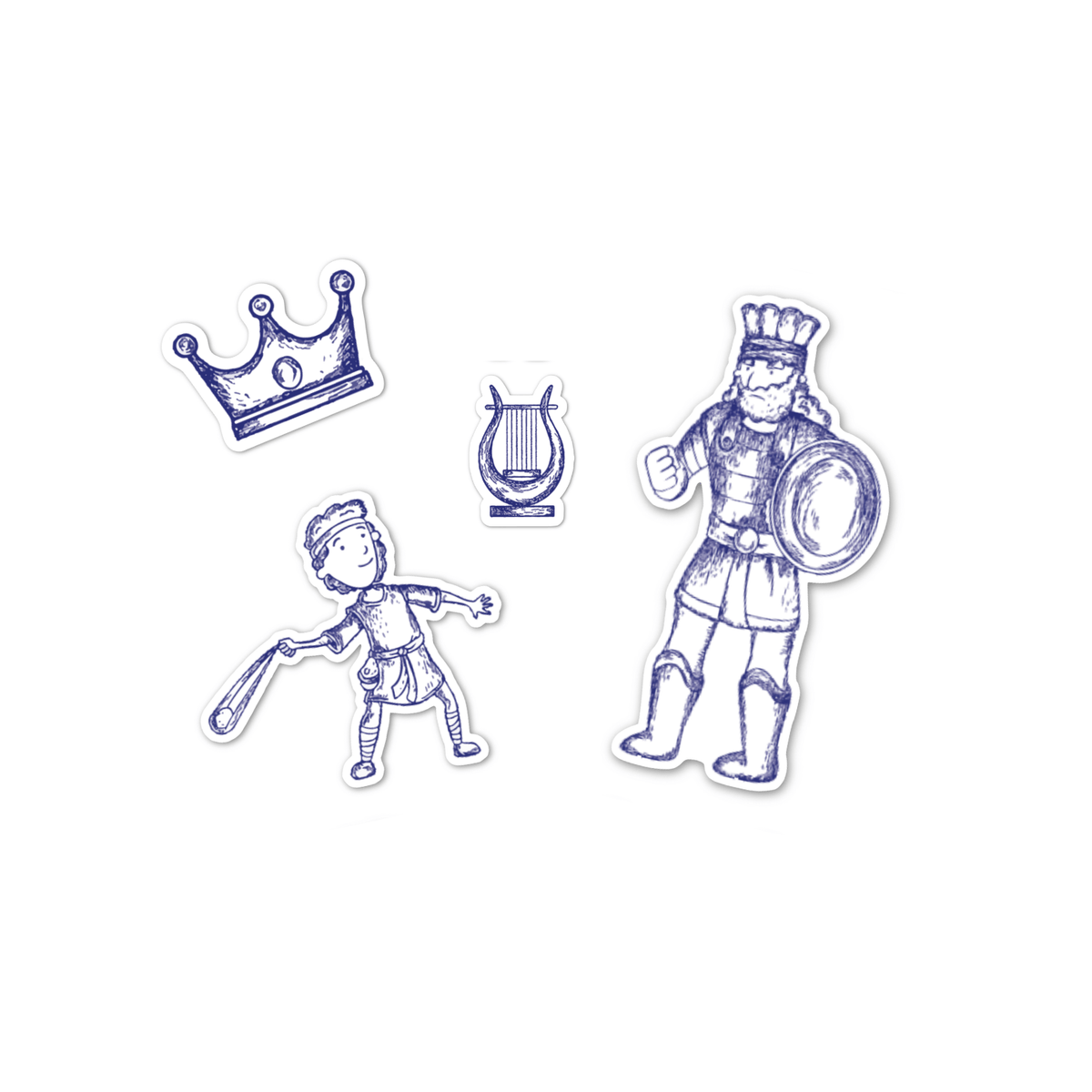 David & Goliath Stickers 4 Pack — Treasured Accents