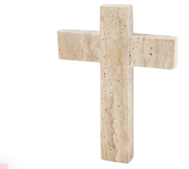 Buy Travertine Cross - Cream by Mud Pie Online — Treasured Accents
