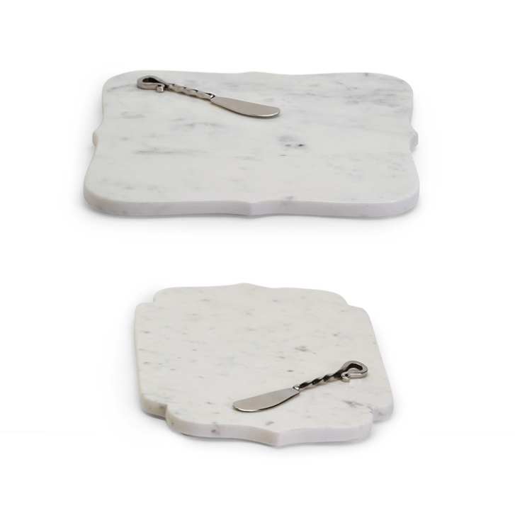 MARBLE ARABESQUE SERVING TRAY WITH SPREADER - Set of 2 — Treasured Accents