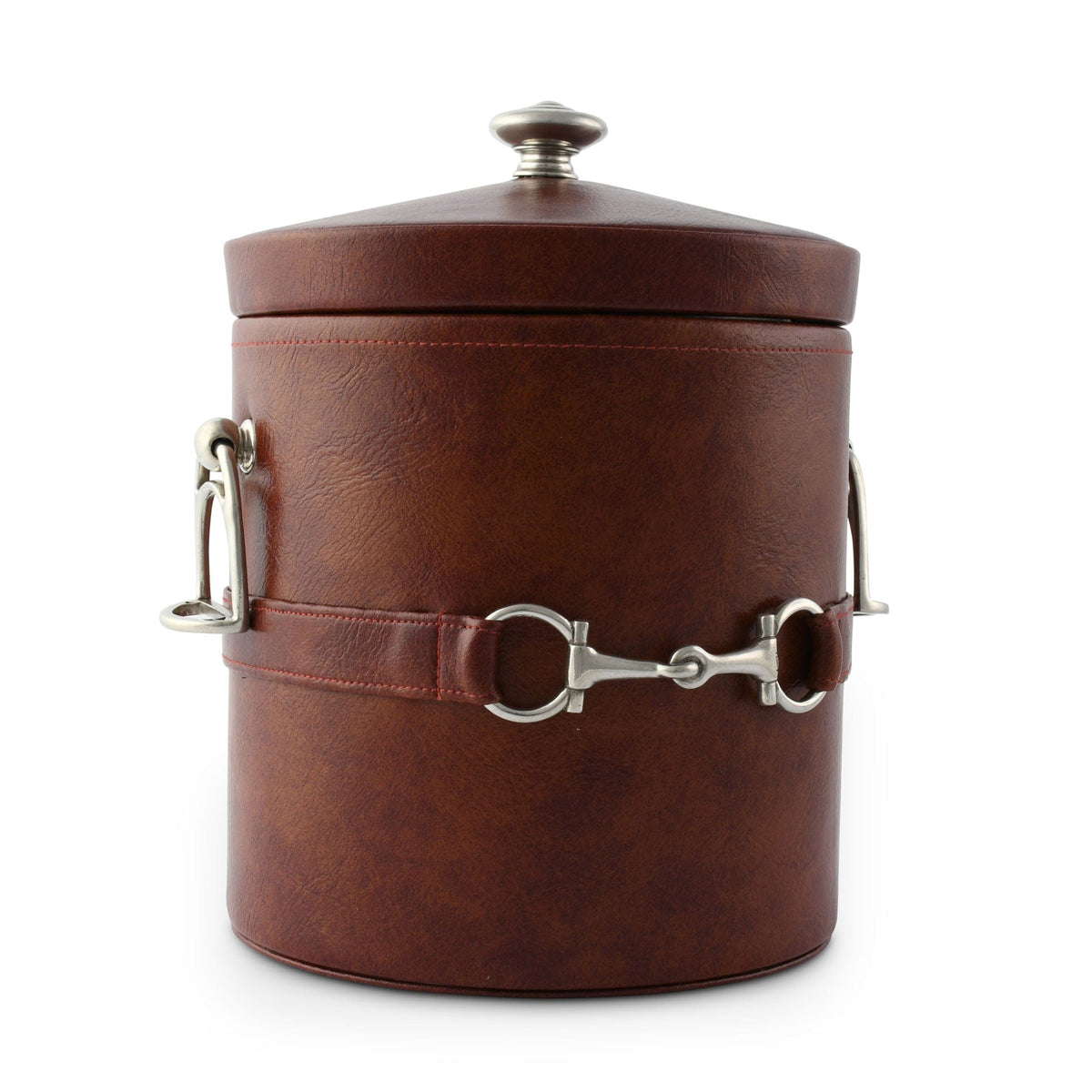 Equestrian Horse Bit Vegan Leather Ice Bucket — Treasured Accents